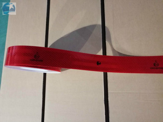 50mm ECE 104 Reflective Tape , Hi Vis Trailers RED Conspicuity Marking Tape