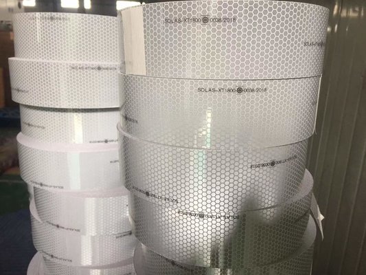 Sew On SOLAS Reflective Tape , Lifejackets Retro White Marine Tape IMO MED Approvals