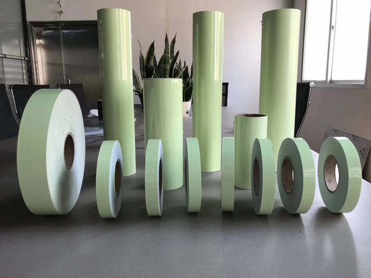 Printable Photoluminescent Vinyl Film , Luminescent Plastic Sheet Vinyl Emergency Escape Lighting