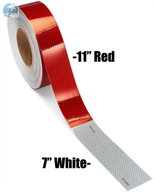 DOT-C2 Reflective Tape Red And White Ultra Bright Honeycomb Polygonal Reflective Strip