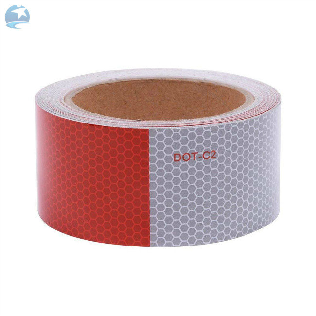 2" x30' DOT-C2 Reflective Conspicuity Tape 6"Red/6" White with Single Package