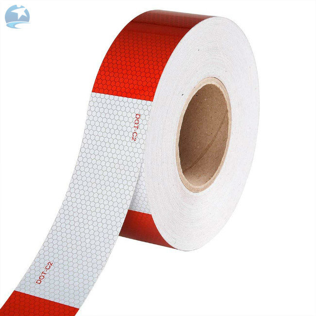 High Visibility DOT-C2 Conspicuity Tape 6" Red/6" White (2”x150’ Roll )
