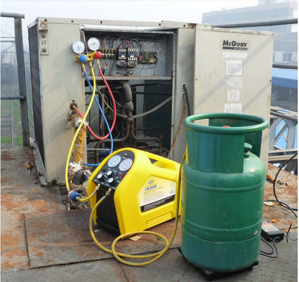 Portable HVAC Recovery Pump , 1 HP Dual Cylinder Compressor Refrigerant Recovery Machines