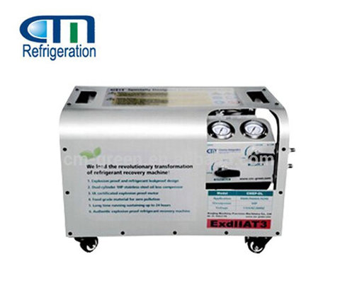 R290 A/C Recovery System with 1 HP Oil Less Dual Cylinder High Efficiency Compressor