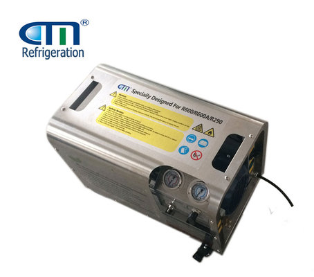 R290 A/C Recovery System with 1 HP Oil Less Dual Cylinder High Efficiency Compressor