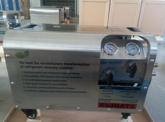 Oil Less Explosion Proof Industrial Refrigerant Recovery Machine For R32 / R600