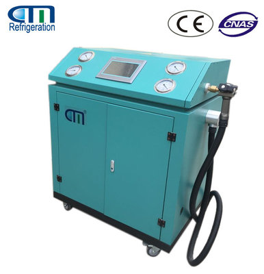 R134A / R22 / R410A Refrigerant Charging Machine , PLC Control System Gas Recovery Unit