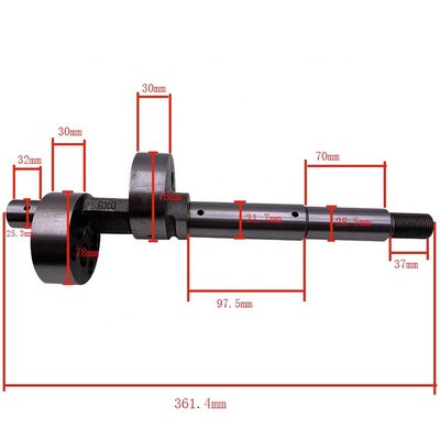 Алюминиевый кривошин частей запасной части 361.4mm компрессора Copeland