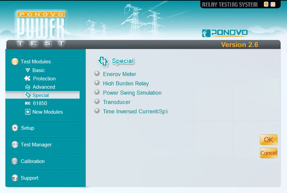 Power Test Protection Relay Test Software for three -phase  or  six -phase  relay  testers