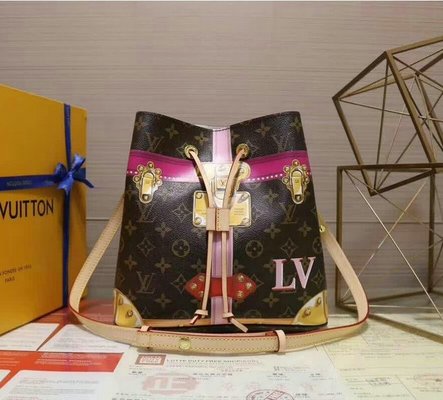 Replica Handbags,Louis Vuitton Luxury Monogram Canvas and Leather Handbag Neonoe