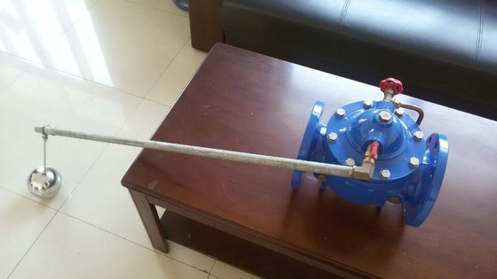 GGG50 Body Float Control Valve Automatic Blue Color ISO9001 Cetification