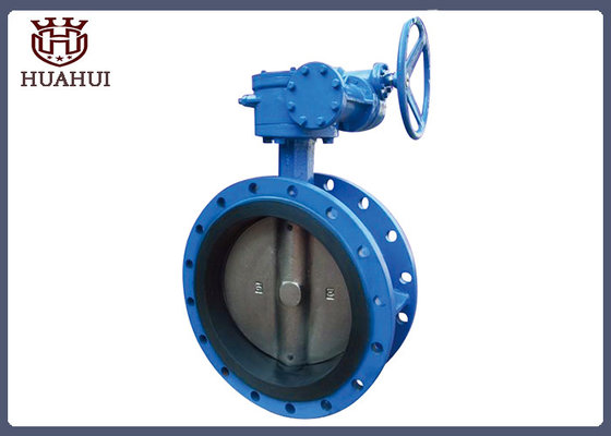 Rubber Seal Double Flanged Butterfly Valve Pneumatic Operated With API 609 Standard