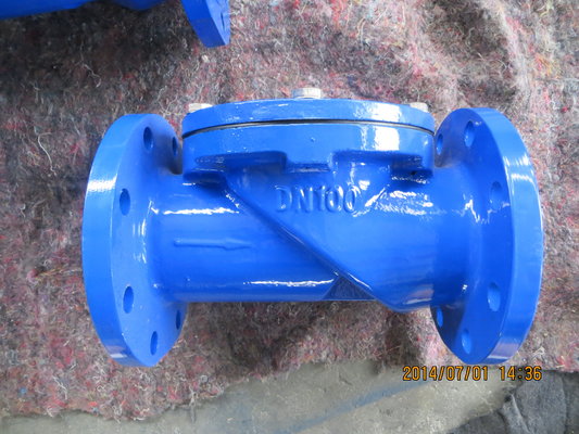 Ductile Iron Flanged Check Valve DN50 Rubber Disc For Drainage System