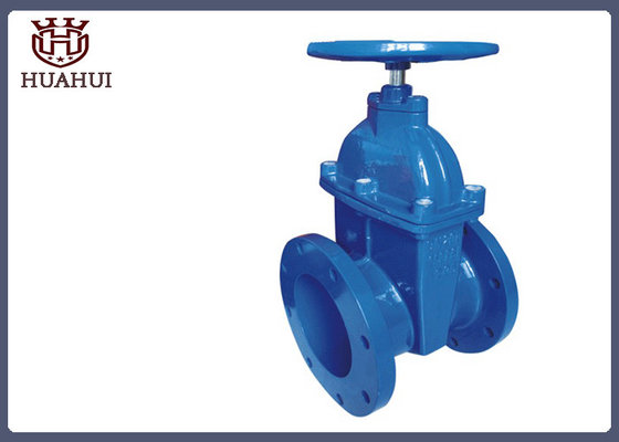 Plat Face Flange Resilient Gate Valve , Stop Water Resilient Seal Gate Valve