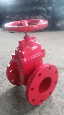 Plat Face Flange Resilient Gate Valve , Stop Water Resilient Seal Gate Valve