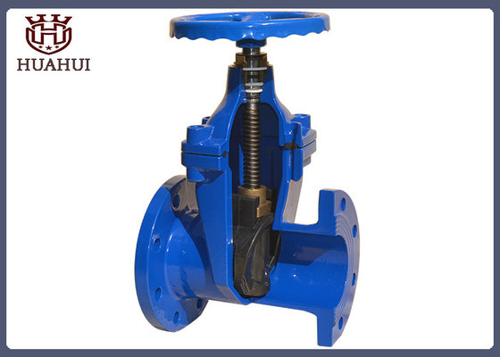 12 Inch Water Line Gate Valve , Rubber Double Disc Gate Valve No Rising Stem