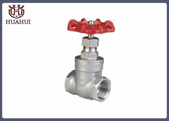 Stainless Steel Gate Valve Accessories BSPT Screw Red Handwheel Small Fluid Resistance
