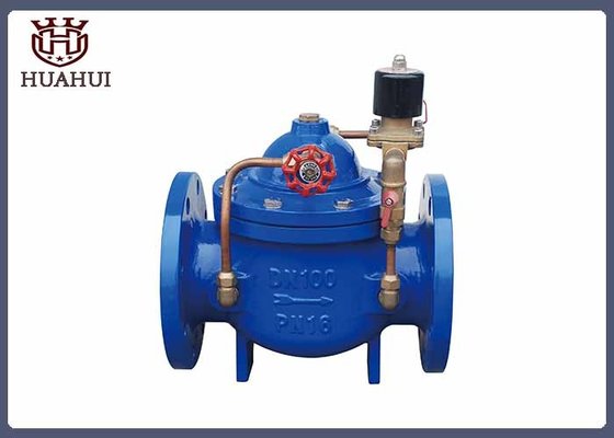 Electric Hydraulic Control Valve Brass Seat Ss410 Stem 32" Blue Color