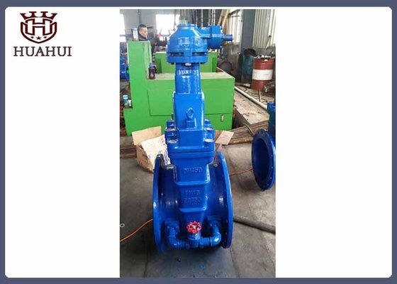 Double flange with bypass resilient seated gate valve gearbox type 50-1200mm