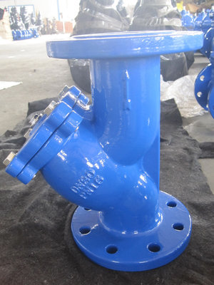 PN16 Double Flange Y Strainer Valve DN80 With Stainless Steel Bolts / Nuts