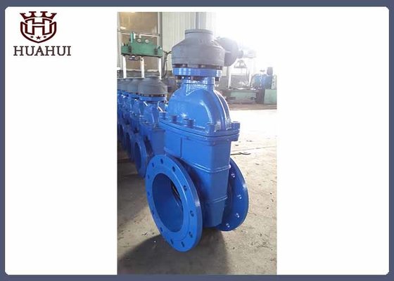 DIN3352 DN400 resilient seated gate valve with gear box F4 type PN16