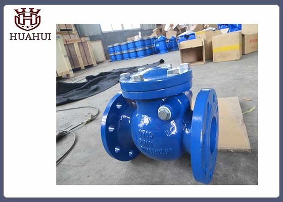 Swing Type Flanged Check Valve Ductile Iron Body Brass Seal Epoxy Powder Coating