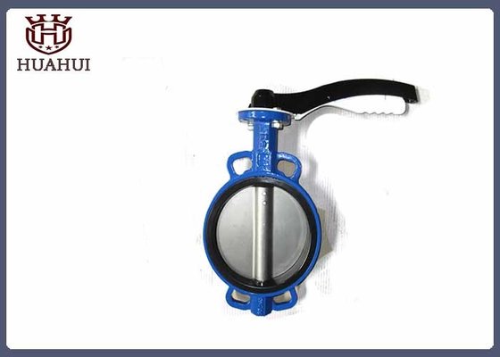 Alumium Handle Cast Iron Butterfly Valve , DN50 Wafer Style Butterfly Valve