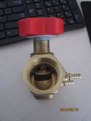 DN32 Manual Water Balancing Valve Brass Body Handwheel Operated Yellow Color
