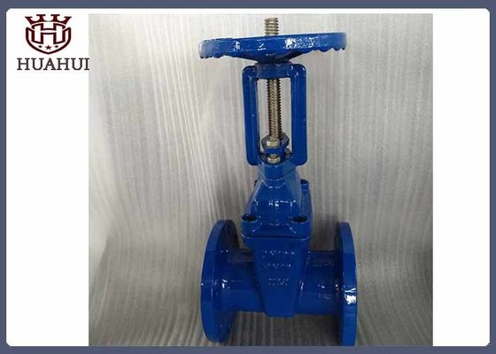 Extension Stem Flanged End Gate Valve Blue Color Pn10 Working Pressure