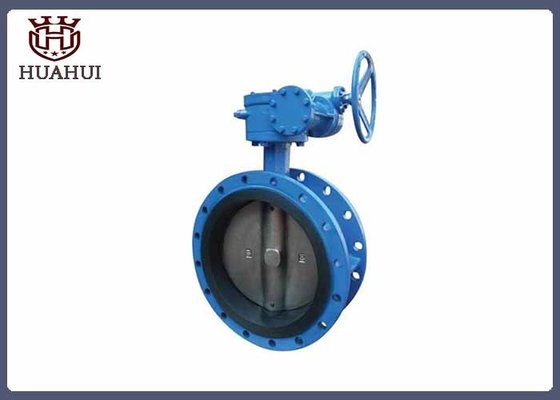 Blue Color Soft Seal Butterfly Valve , Manual Butterfly Valve Lightweight