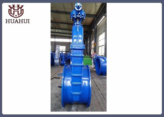 DN1200 Resilient Seated Gate Valve With Gearbox Type SS410 Stem DIN3352 Standard