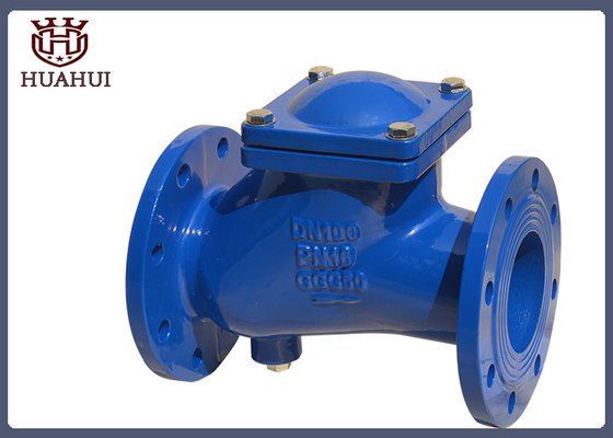 Ductile Iron Flanged Check Valve DN50 Rubber Disc For Drainage System