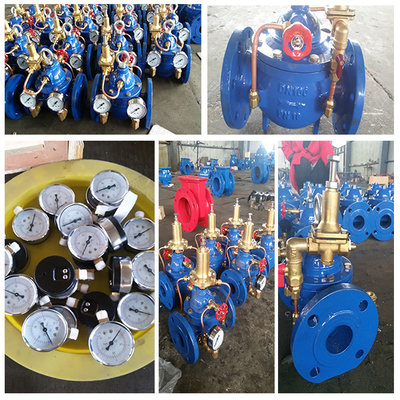 Pressure Reducing Hydraulic Control Valve Doubled Flange Epoxy Powder Coated