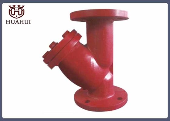 Bule / Red Color Water Y Strainer Filter , Flanged Y Strainer DN50 ISO9001