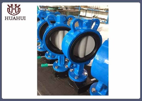 Rubber Seated Wafer Butterfly Valve Cast Iron DN50 With Handle Operation