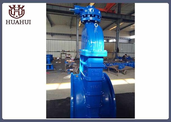 Double flange gearbox resilient seated gate valve rubber seat DN450