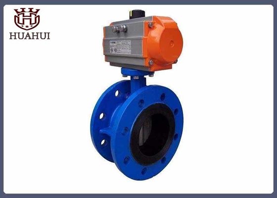 Ductile Iron Pneumatic Operated Butterfly Valve Epoxy Coated Anti Corrosion