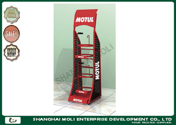 China Drum metal displays racks in shop two layers drum oil displays stands free standing racks displays distributor
