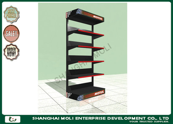 China Oil bottles display stands shelves promotion metal racks in stores displays shelves distributor
