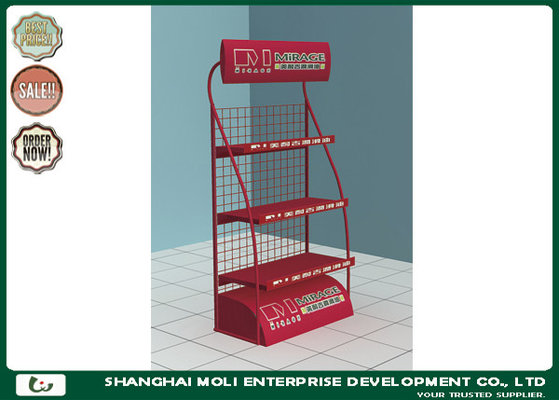 China Red Oil Display Rack Sides With Logo Silk Printing With Three Layers POP distributor