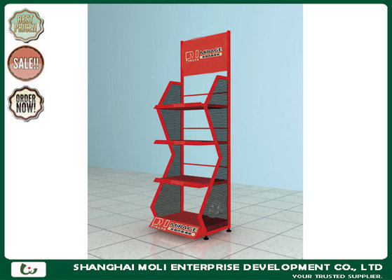 China POP promotional displays in supermarket best seller metal display rack  with four layers distributor