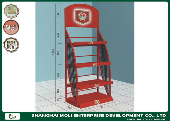 China Custom Oil Display Rack Standing Wine Bottle Black White Red distributor