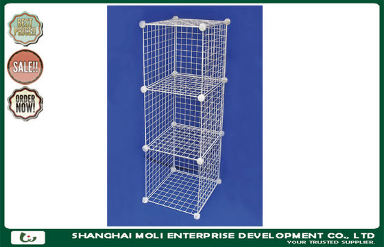 China Heavy Duty Equipment Galvanized stackable wire storage baskets , shelves for Retail store distributor