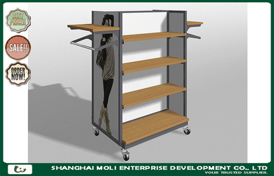 China Customized Metal Retail Garment Racks display stand and clothes shop furniture distributor