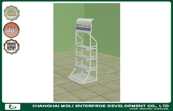 China Digital printing  4 tier display stand , shop display racks for Lubricant oil distributor