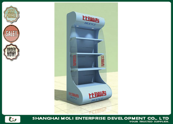 China Advertising Metal engine oil floor display rack powder coating for shop distributor