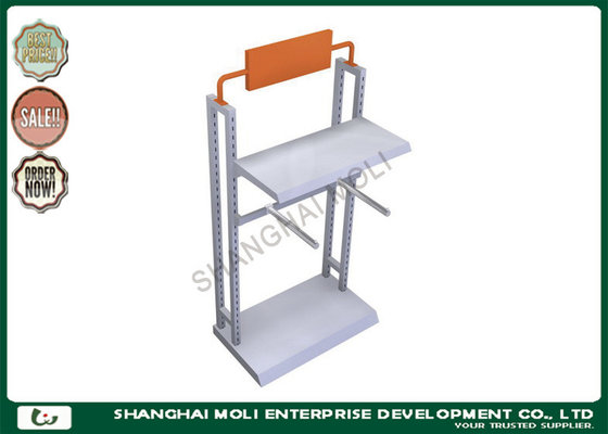 China Commercial Two arms metal garment racks for shop display , retail store clothing racks distributor