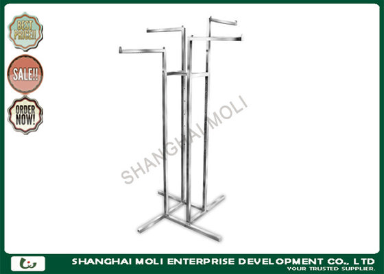 China Adjustable height free standing 4 way garment rack hanging clothing distributor