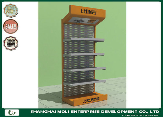 cheap Five Shelves Floor Retail Display Racks Punched 900L*450W*2000H