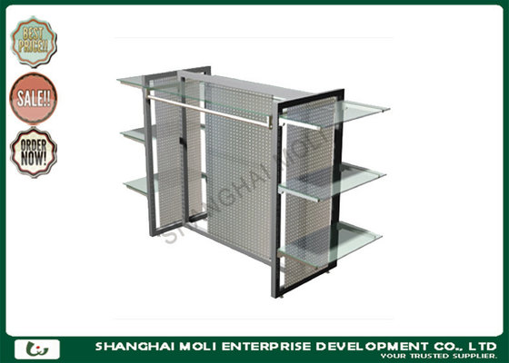 cheap Portable MDF clothes shop furniture retail garment racks / shelf